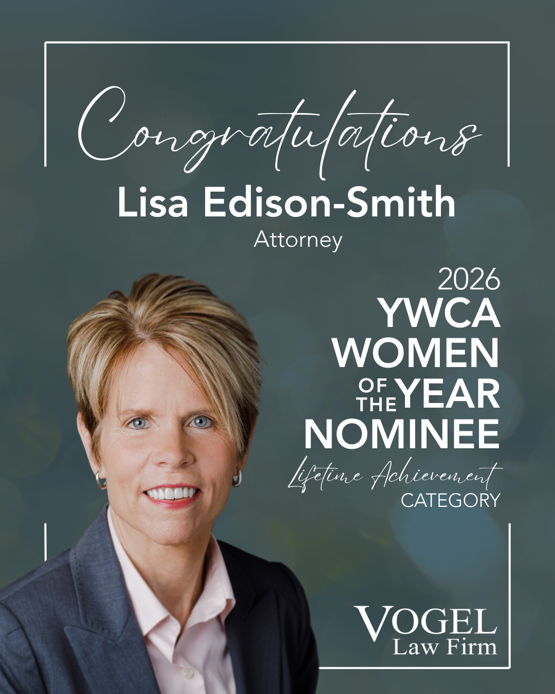 Lisa Edison-Smith Named 2026 YWCA Women of the Year Nominee | Vogel Law ...